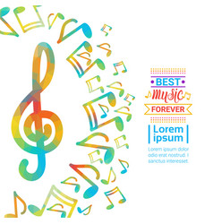 Colorful music notes Royalty Free Vector Image