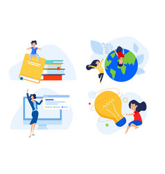 Education concept with scroll Royalty Free Vector Image