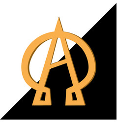 Greek letter- alpha and omega Royalty Free Vector Image