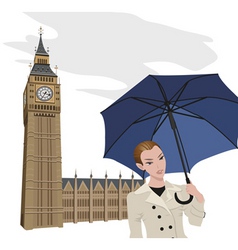 England uk sightseeing landmarks and famous Vector Image
