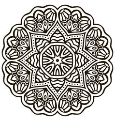 Mandala indian inspired round geometric pattern Vector Image