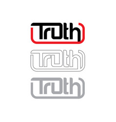 Truth logo design Royalty Free Vector Image - VectorStock