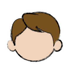 Beautiful little face boy cute child smiling Vector Image