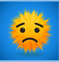 High-detailed 3d fur smiley emoticon Royalty Free Vector