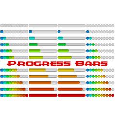 Set progress bars Royalty Free Vector Image - VectorStock