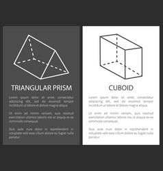 Vertical geometric figure template yellow cuboid Vector Image
