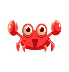 Cute crab cartoon character skating Royalty Free Vector