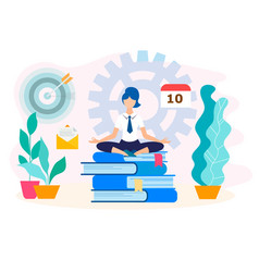 Self control mental process concept Royalty Free Vector