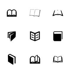 Book icon set simplicity theme Royalty Free Vector Image
