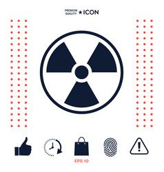 Ionizing radiation icon Royalty Free Vector Image