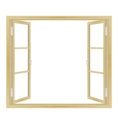 Traditional wooden window isolated Royalty Free Vector Image