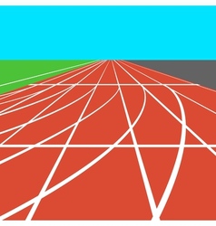 Cartoon running track stadium Royalty Free Vector Image