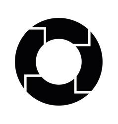 4 arrows in circle Royalty Free Vector Image - VectorStock