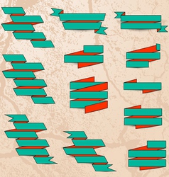 Three red ribbons with gold stripes Royalty Free Vector