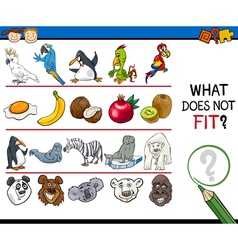 What does not fit game cartoon Royalty Free Vector Image