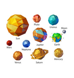Set of solar system planets Royalty Free Vector Image