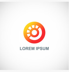 Round shine technology logo Royalty Free Vector Image