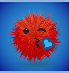 High-detailed 3d fur smiley emoticon Royalty Free Vector
