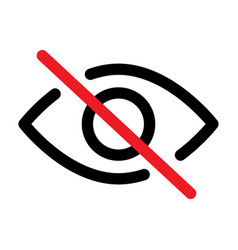 Eye icon on white background Royalty Free Vector Image