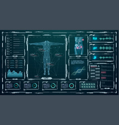 Medical infographic hud ui concept of body scan Vector Image