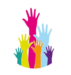 Kid hand icon flat style Royalty Free Vector Image