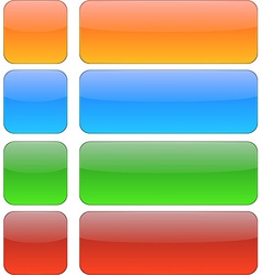 Colorful rounded rectangle buttons with arrows Vector Image