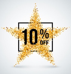 Glitter golden star Royalty Free Vector Image - VectorStock