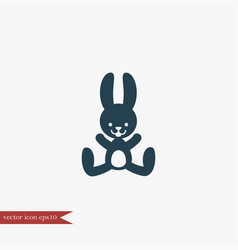 Dancing rabbit silhouette Royalty Free Vector Image