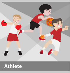 Cycling athletic sport cartoon set Royalty Free Vector Image