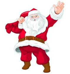 Santa giving a gift Royalty Free Vector Image - VectorStock