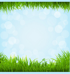 Summer poster with grass border Royalty Free Vector Image