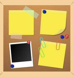 Empty photo frames paper notes Royalty Free Vector Image