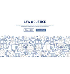 Scales line style banner Royalty Free Vector Image