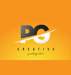 Pr p r letter modern logo design with yellow Vector Image