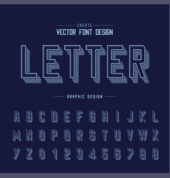 Shadow alphabet font type letters and numbers Vector Image
