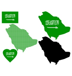 Geometric map of saudi arabia Royalty Free Vector Image