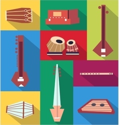 Ethnic traditional musical instruments Royalty Free Vector