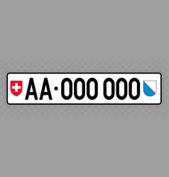 Vehicle registration plate Royalty Free Vector Image