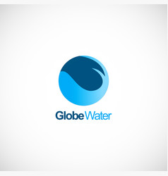 Round abstract wave water logo Royalty Free Vector Image