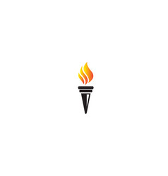 Creative fire flame logo Royalty Free Vector Image