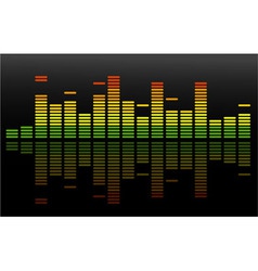 Music waves background colored equalizer shapes Vector Image