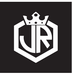 Ms logo monogram shield shape with crown design Vector Image