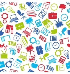 Office seamless pattern Royalty Free Vector Image