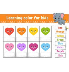 Learning colors blue color flashcard for kids Vector Image