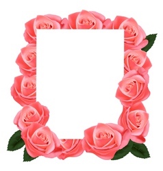 Rose frame Royalty Free Vector Image - VectorStock