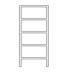 Empty rack with shelves or bookshelf Royalty Free Vector