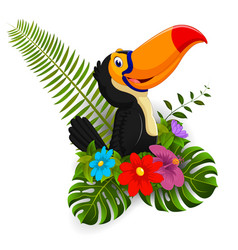 Cute macaw cartoon Royalty Free Vector Image - VectorStock