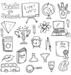 Hand draw education school doodles Royalty Free Vector Image