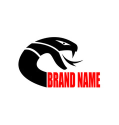 Modern business gold snake head logo Royalty Free Vector