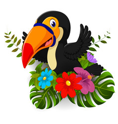 Cute macaw cartoon Royalty Free Vector Image - VectorStock